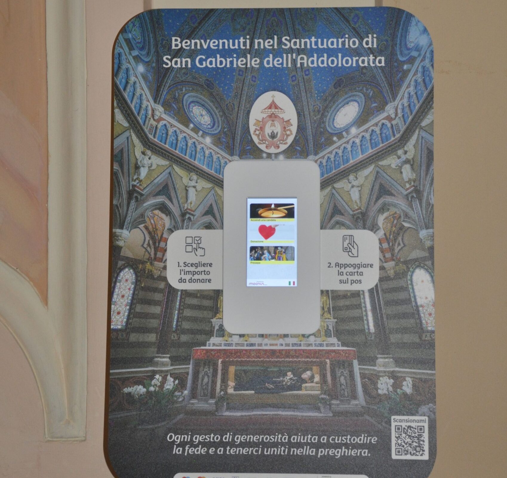 Al santuario di San Gabriele arriva il totem per le offerte - Giulianova.it